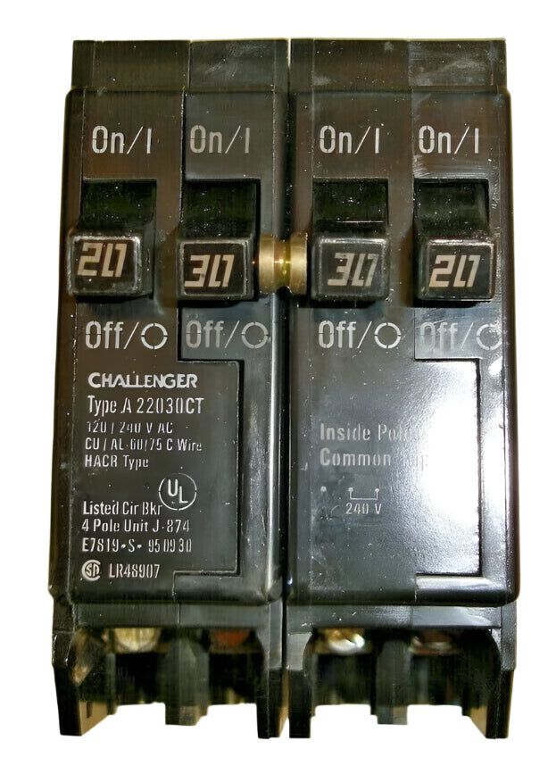 Challenger 20/30 Amp Quad Breaker - A22030CT | Arck Electric – Arck ...