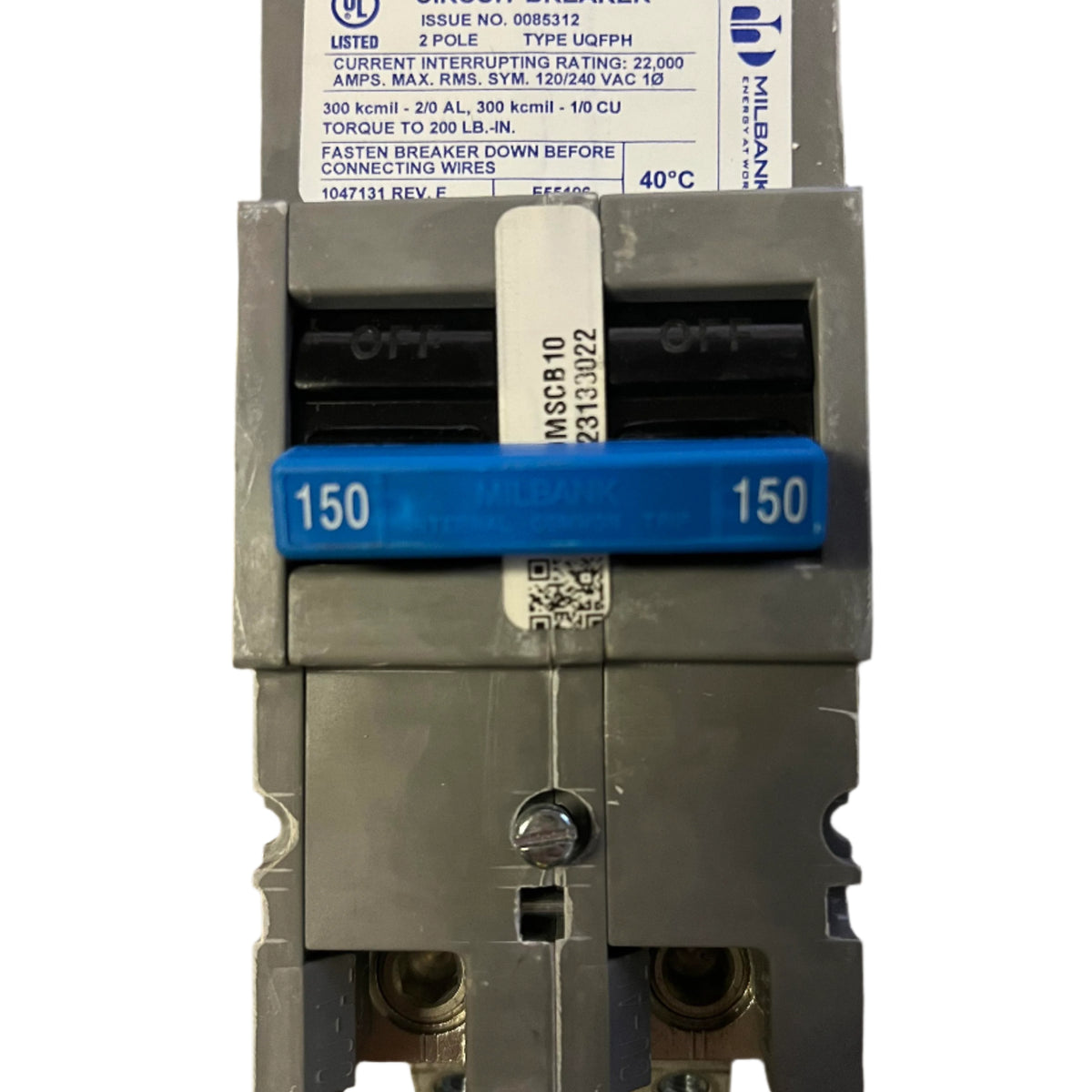 Milbank 150 Amp Plug-In Breaker - UQFPH-M-150 | Arck Electric – Arck ...