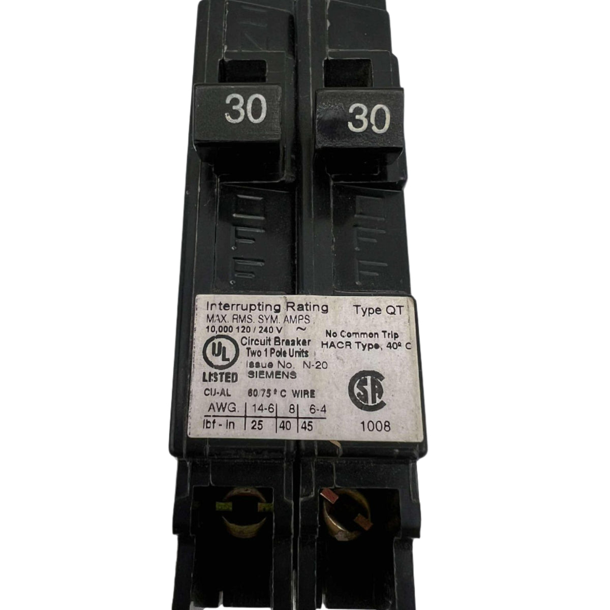 Siemens 30 Amp Tandem Breaker - Q3030NC | Arck Electric – Arck ...