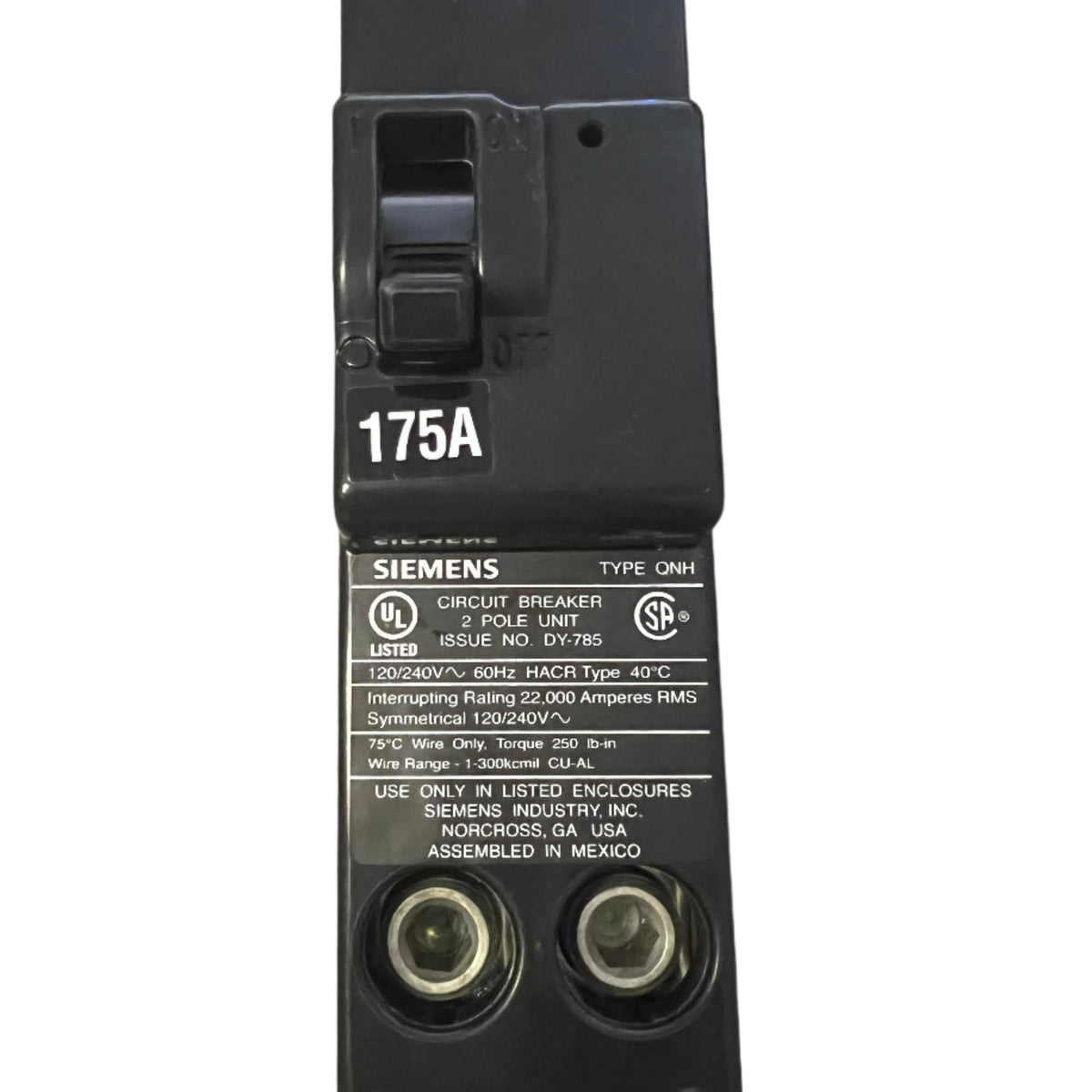 New Siemens 175 Amp Breaker - QN2175H | Arck Electrical Supply