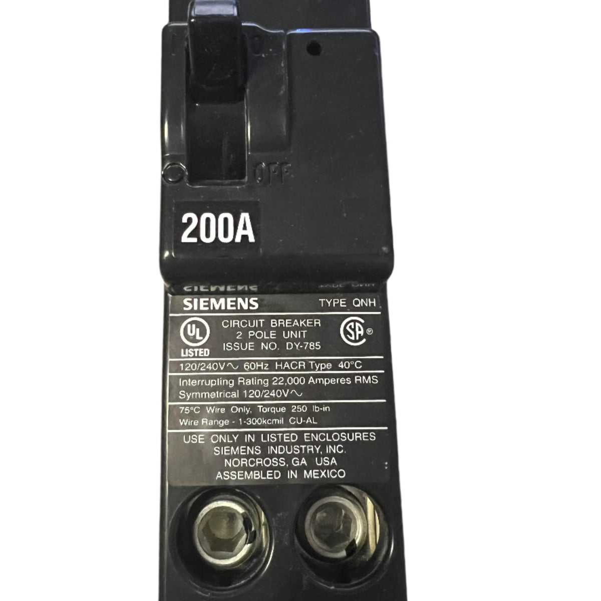 New Siemens 200 Amp Breaker - QN2200H | Arck Electric – Arck Electrical ...