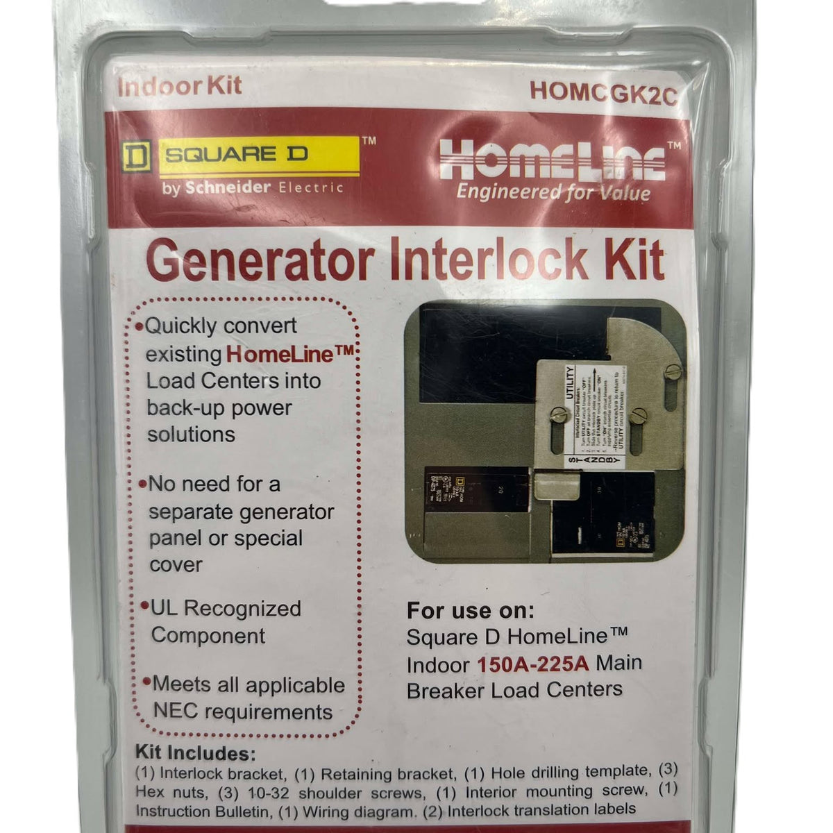 Square D Generator Interlock Kit - HOMCGK2C | Arck Electric – Arck ...