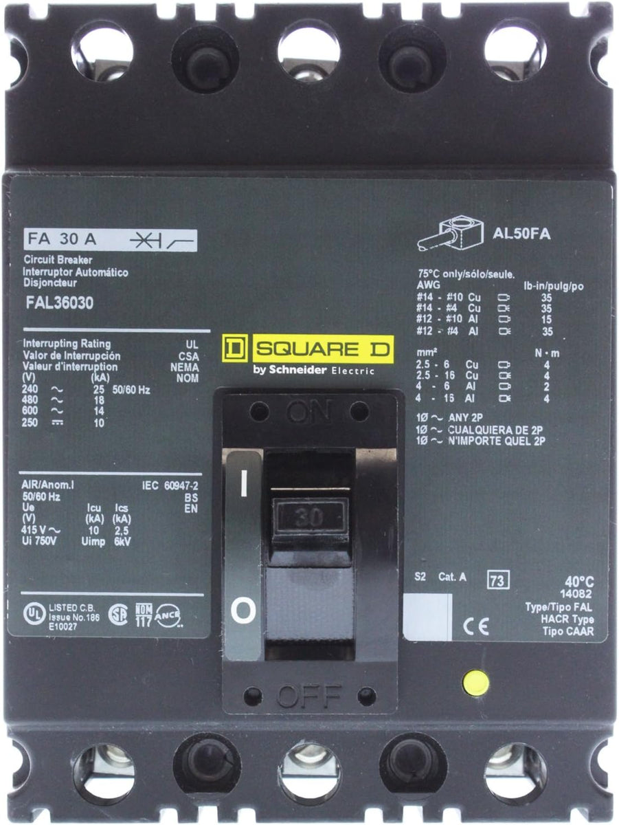 Square D 30 Amp, 600V Breaker - FAL36030 | Arck Electric – Arck ...